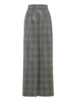 Brunello Cucinelli Sequin-embellished Long Skirt - Grey
