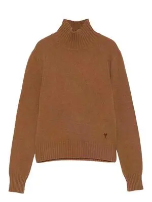 Ami Turtleneck Sweater - Brown