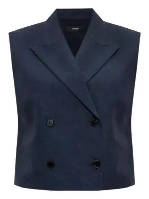 Theory Double-breasted Gilet - Blue