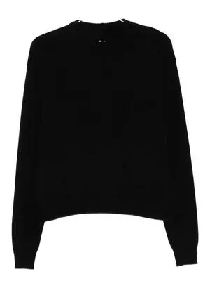 Rick Owens Crew-neck Wool Jumper - Black