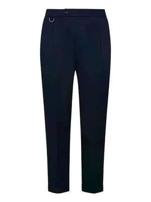 LOW BRAND Tailored Cuffed Trousers - Blue