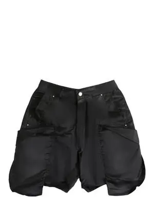 Rick Owens Cargo Pocket Satin Shorts - Black