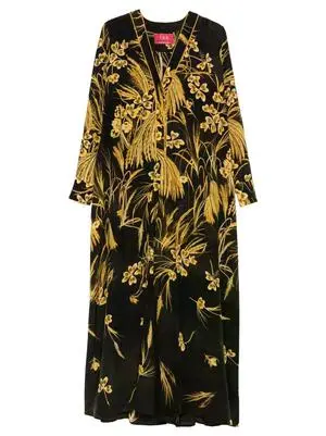 F.R.S FOR RESTLESS SLEEPERS Floral-print Maxi Dress - Brown