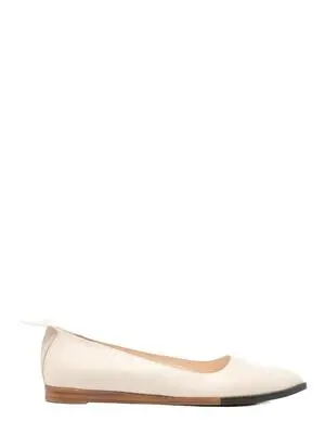 MEGUMI OCHI Pointed-toe Leather Ballet Flats - Neutrals
