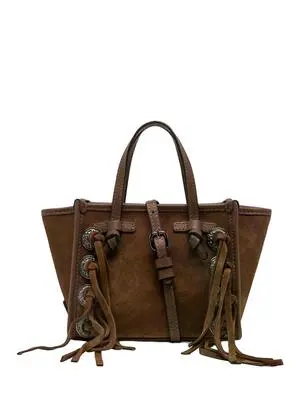 GIANNI CHIARINI Miss Marcella Suede Tote Bag - Brown