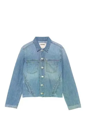 L'Agence Seam-embellished Denim Jacket - Blue