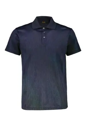 MOORER Jacquard-logo Polo Shirt - Blue