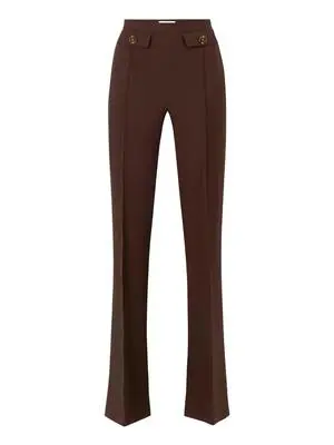 Elisabetta Franchi Button-detailed Flared Trousers - Brown