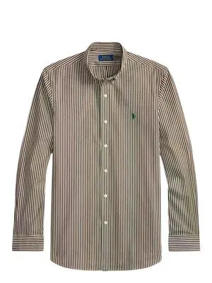 Polo Ralph Lauren Striped Poplin Shirt Brown