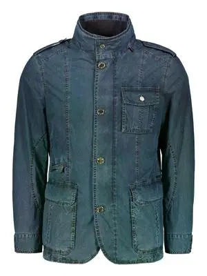 MOORER Flap-pockets Denim Jacket - Blue