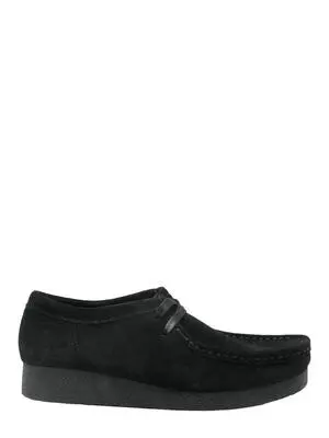Clarks Wallabee Suede Derby Shoes - Black