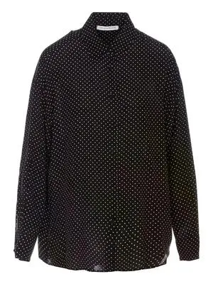 MAR DE MARGARITAS Clelia Polka Dot Button-down Shirt - Black