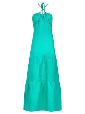 MARIE OLIVER Halter-Neck Maxi Dress