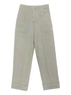 PESERICO Patch-Pockets Cropped Trousers