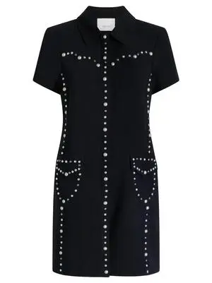 Cinq À Sept Stud-embellished Mini Dress - Black