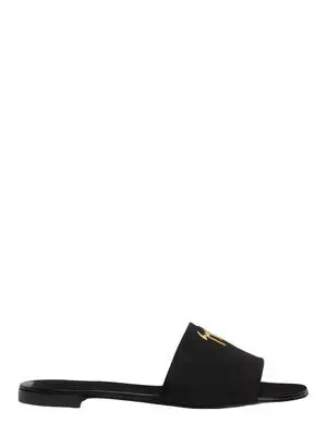 GIUSEPPE ZANOTTI Logo-plaque Mules - Black