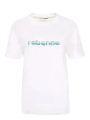 Rabanne Logo-detail Crew-neck T-shirt - White
