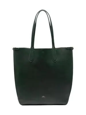 Polo Ralph Lauren Leather Tote Bag With Buckle Detail - Green