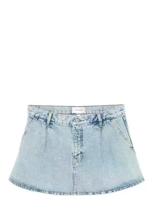 FRAME The Pleated Mini Skirt - Blue