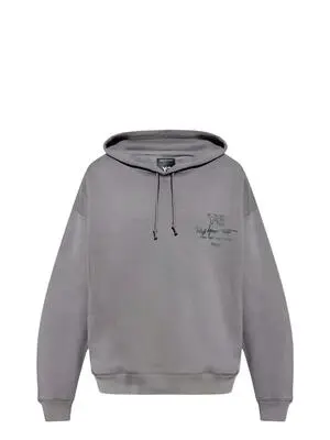 Y3 Logo-print Hoodie - Grey