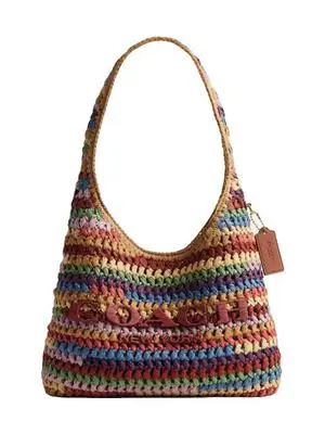COACH OUTLET Coach Brooklyn Shoulder Bag 28 Straw/brass/multi