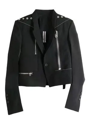 Rick Owens Zip-detail Studded Jacket - Black