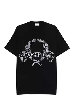 Moschino Logo-embroidered T-shirt - Black