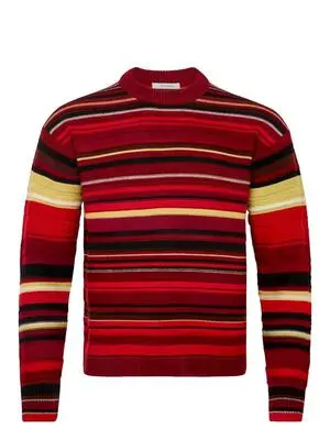JW Anderson Striped Relaxed Fit Sweater - Red