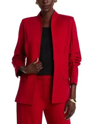 Misook Long Sleeve Jacket - Scarlet Red