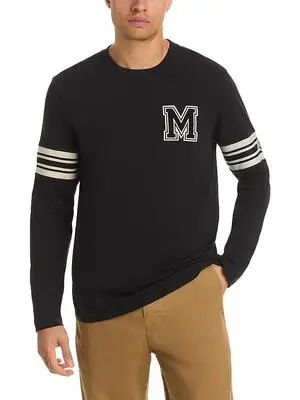 Moncler Long Sleeve Varsity Tee - Black