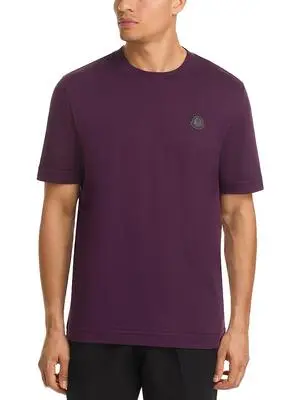 Moncler Logo Patch Cotton Tee - Potent Purple