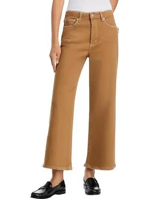 Rails Getty High-rise Wide-leg Jeans - Safari Embroidered