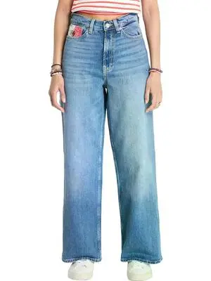 Tommy Hilfiger High-rise Wide-leg Jeans - Blue