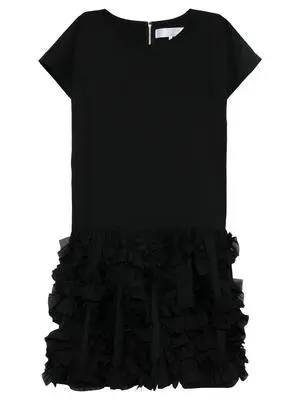 COMME DES GARÇONS TAO Ruffled-detail Dress - Black