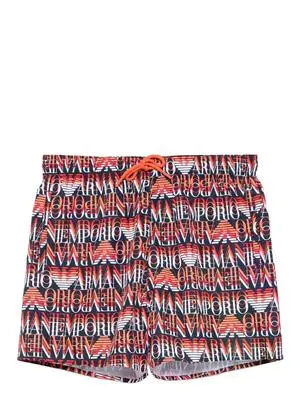 Emporio Armani Logo-print Swim Shorts - Blue