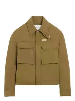 Ami Cotton Worker Jacket - Green