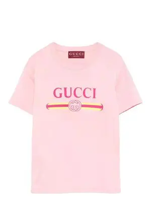 Gucci Logo-print Cotton T-shirt - Pink