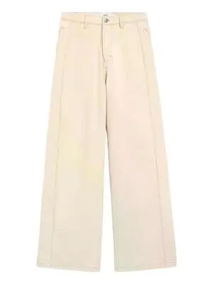Ami Wide Fit Cotton Jeans - Neutrals