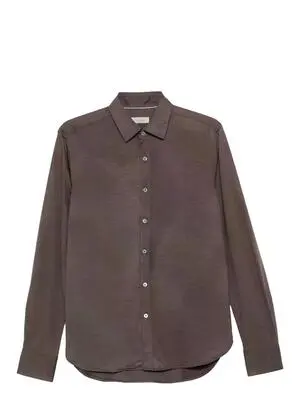 Canali Long-sleeve Wool Shirt - Grey