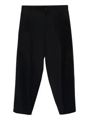 Giorgio Armani Pleated Virgin Wool Trousers - Blue