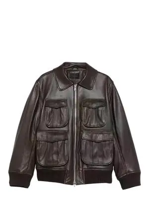 Simone Rocha Multiple-pocket Lambskin Leather Jacket - Brown