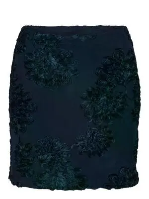 Remain Birger Christensen 3d Floral-mesh Mini Skirt - Blue