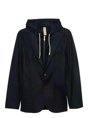 Eleventy Hooded Blazer - Blue