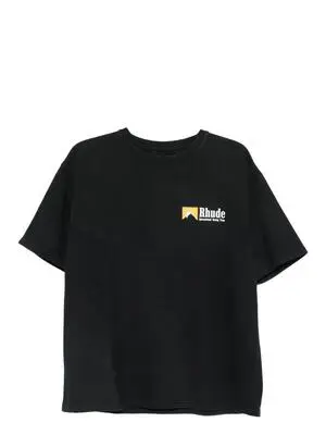 Rhude Logo-print T-shirt - Black