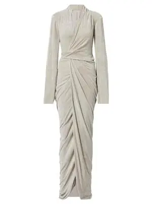 Rick Owens Wrap Maxi Dress - Grey