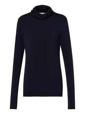 Tove Lisette Jersey Turtleneck Top - Blue