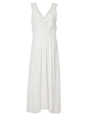Isabel Marant Freda Broderie Anglaise Maxi Dress - White