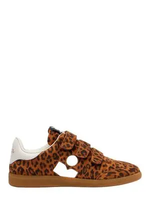 Isabel Marant Beth Leopard-print Sneakers - Brown