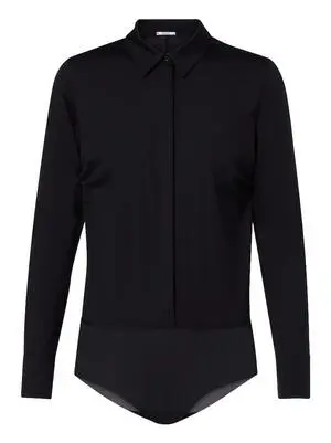 Wolford Cotton-blend Poplin Bodysuit - Black