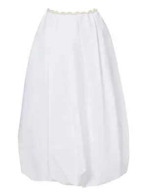 Magda Butrym Cotton Midi Skirt - White